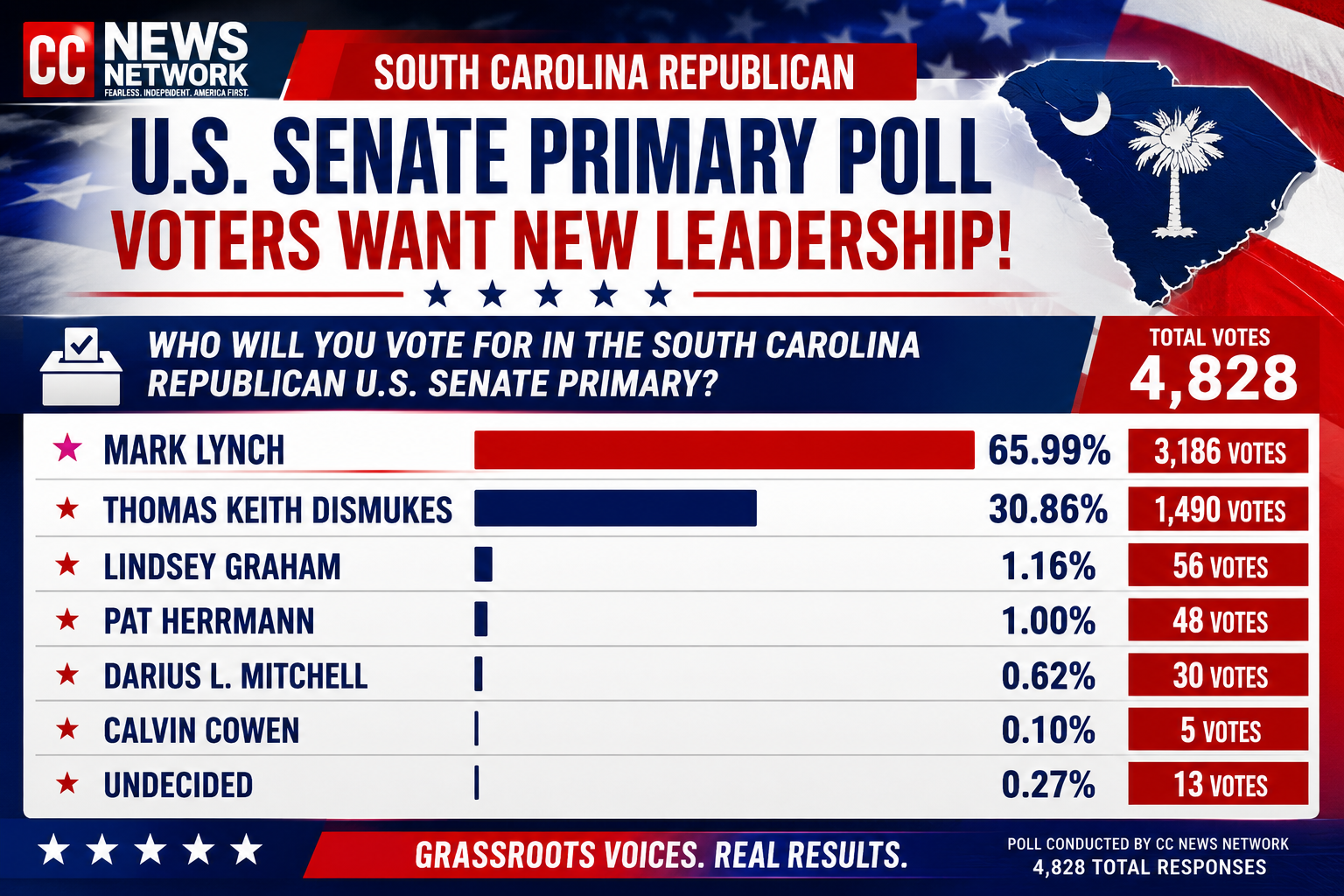 New Poll: Mark Lynch Wins by a Landslide Against Lindsey Graham | Crime ...
